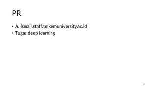 Slide materi pengantar kuliah Deep Learning STEI ITB | PDF