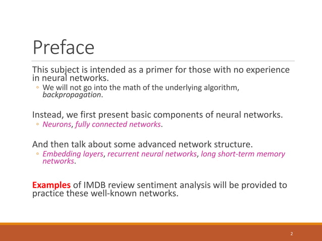 Deep Learning for Text (Text Mining) LSTM | PPT