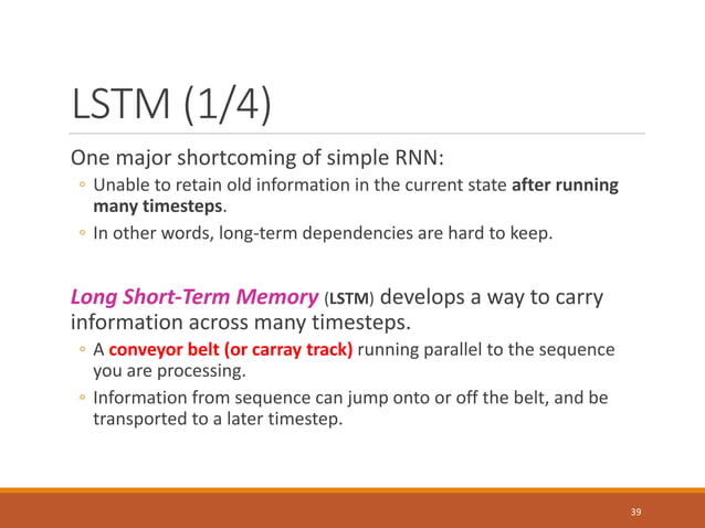 Deep Learning for Text (Text Mining) LSTM | PPT