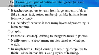 DEEP LEARNING introduction chapter 1 | PPTX