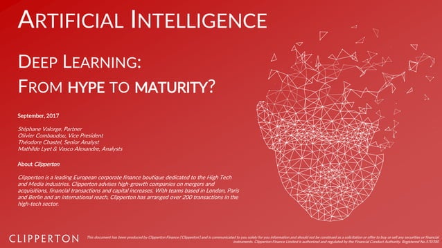 Clipperton - AI - Deep Learning: From Hype to Maturity? | PPT