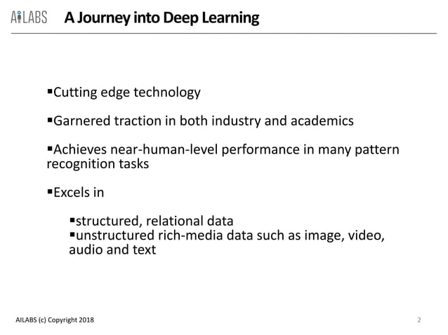 AILABS Lecture Series - Is AI The New Electricity. Topic - Deep Learning - Evolution and Future ...