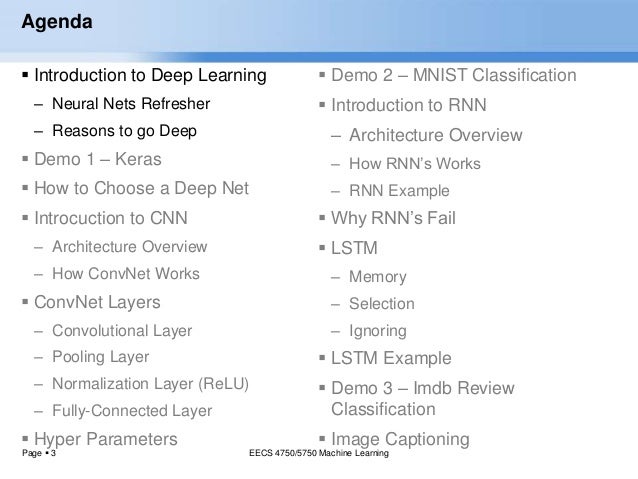 Deep Learning - CNN and RNN