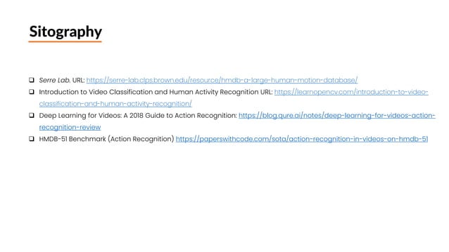 Video Classification: Human Action Recognition on HMDB-51 dataset | PDF