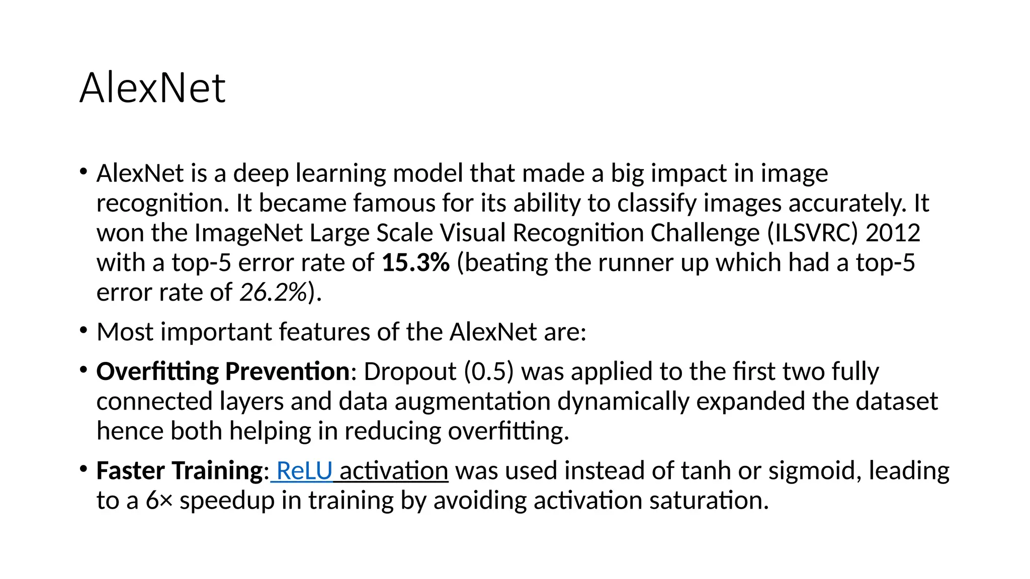 Deep Learning Convolutional neural network architectures | PPTX