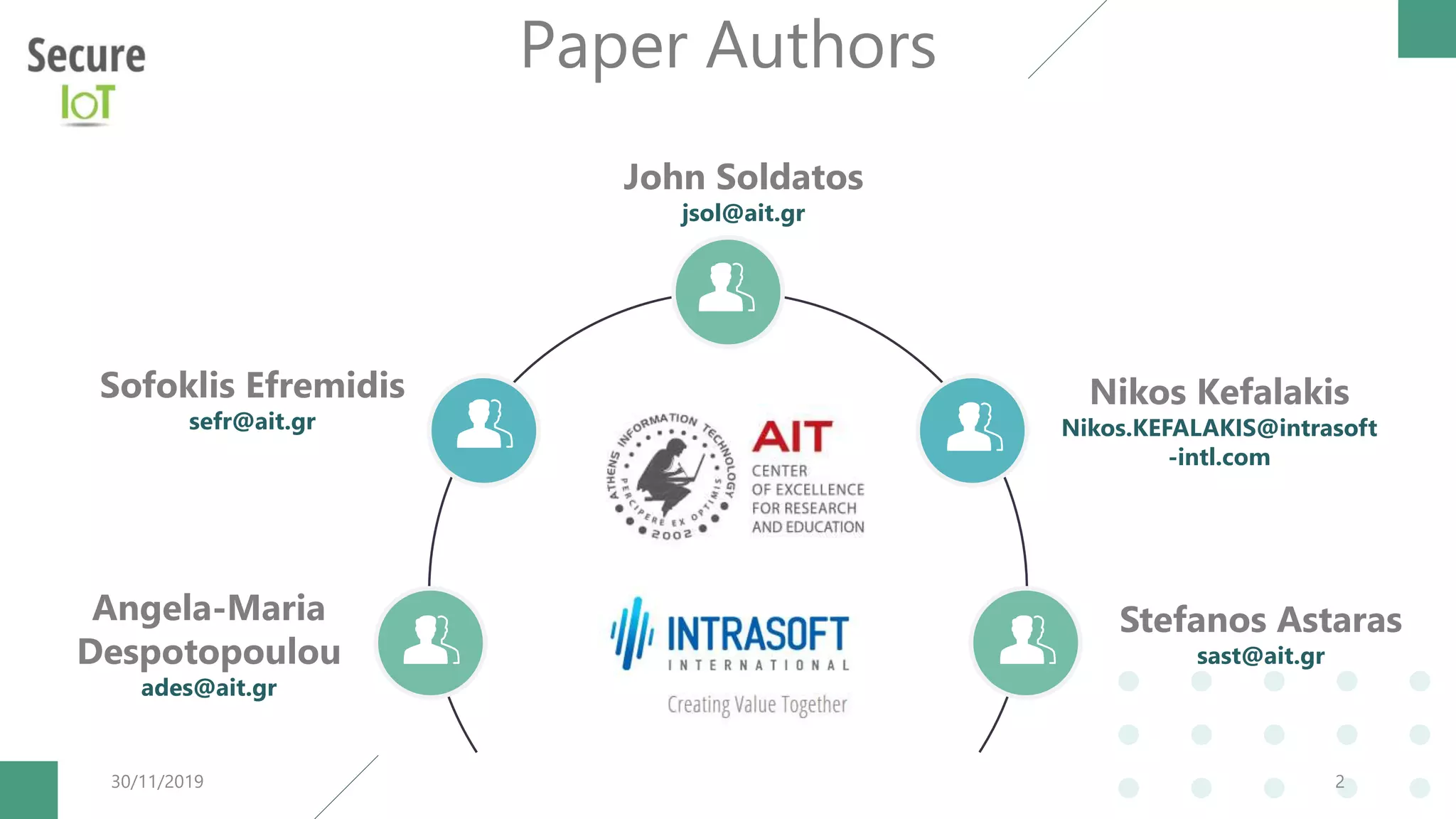 Deep Learning Analytics for IoT Security over a Configurable Big Data Platform | PPT | Free Download