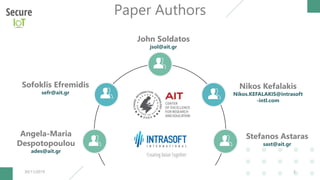 Deep Learning Analytics for IoT Security over a Configurable Big Data Platform | PPT