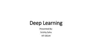 Deep learning and its application | PPTX