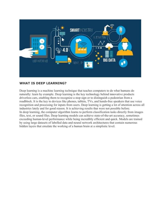 Deep learning and its problem types | PDF