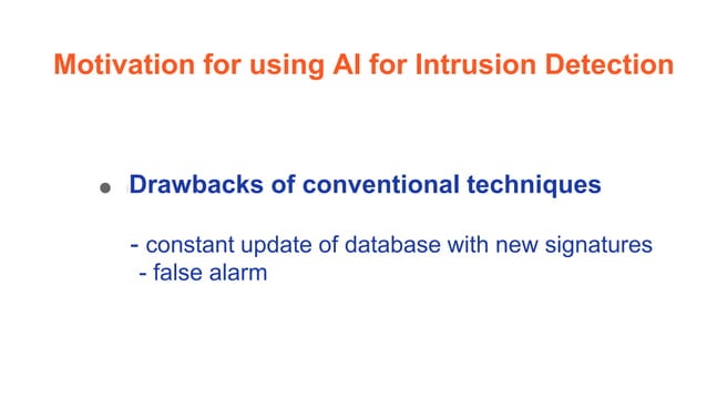 Deep learning approach for network intrusion detection system | PPTX