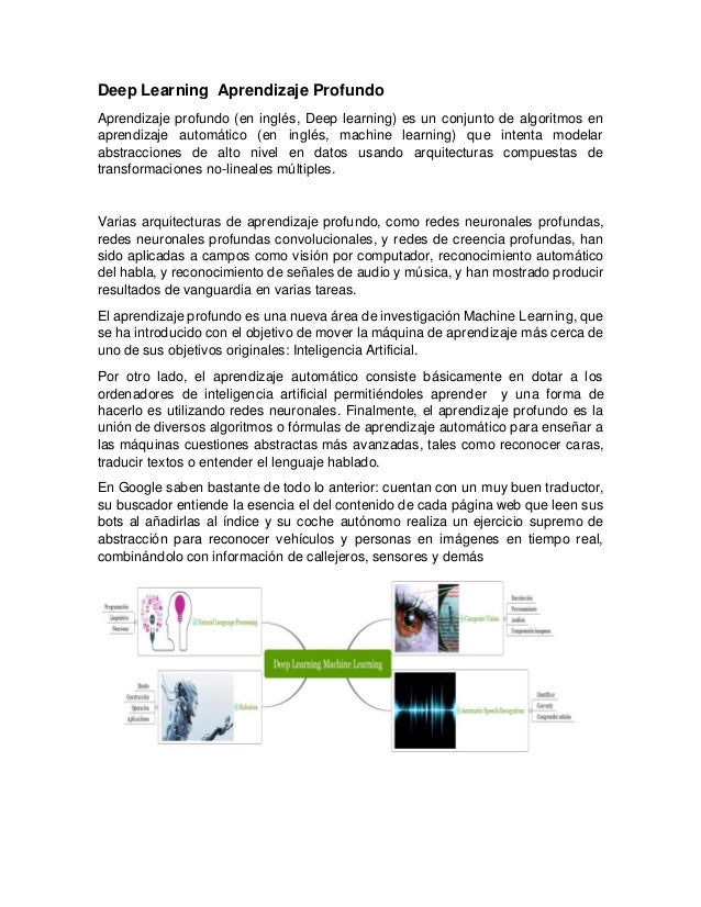 Deep learning aprendizaje profundo Deep learning aprendizaje profundo