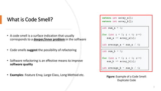 Deep learning based code smell detection - Qualifying Talk | PPT