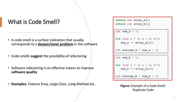 Deep Learning Based Code Smell Detection Qualifying Talk Ppt
