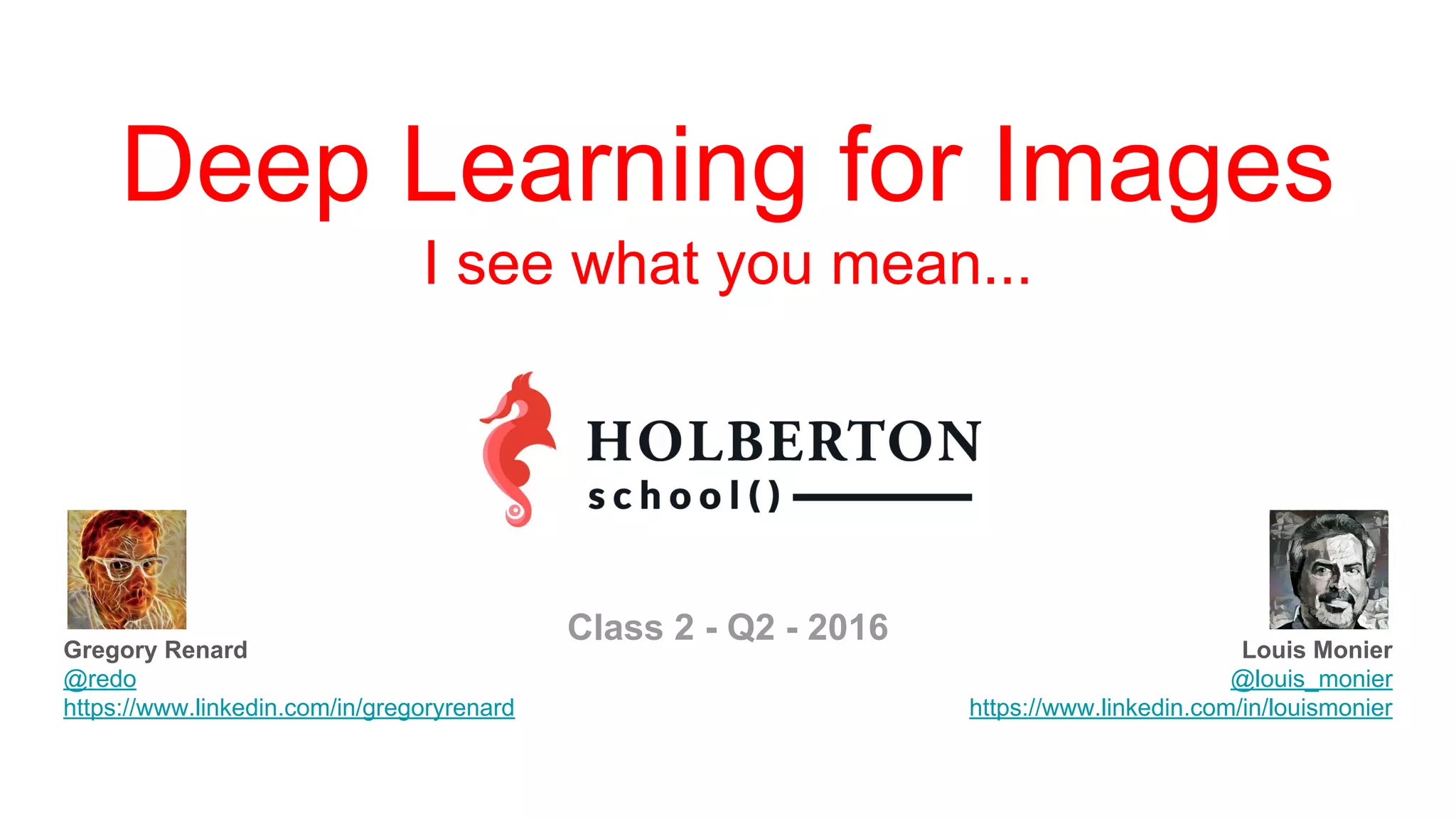 Deep Learning Class #2 - Deep learning for Images, I See What You Mean | PDF | Artificial ...