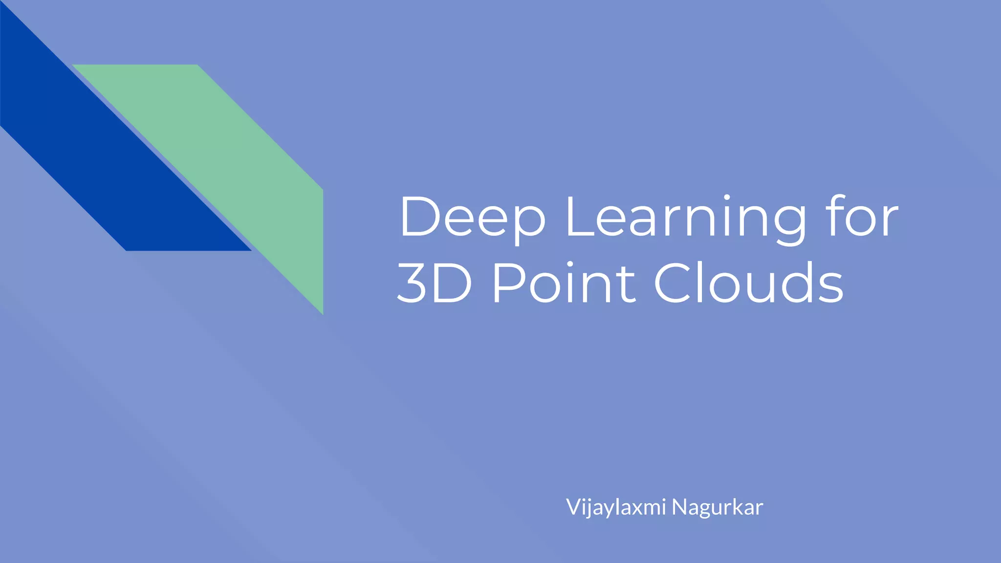Deep learning for 3 d point clouds presentation | PDF