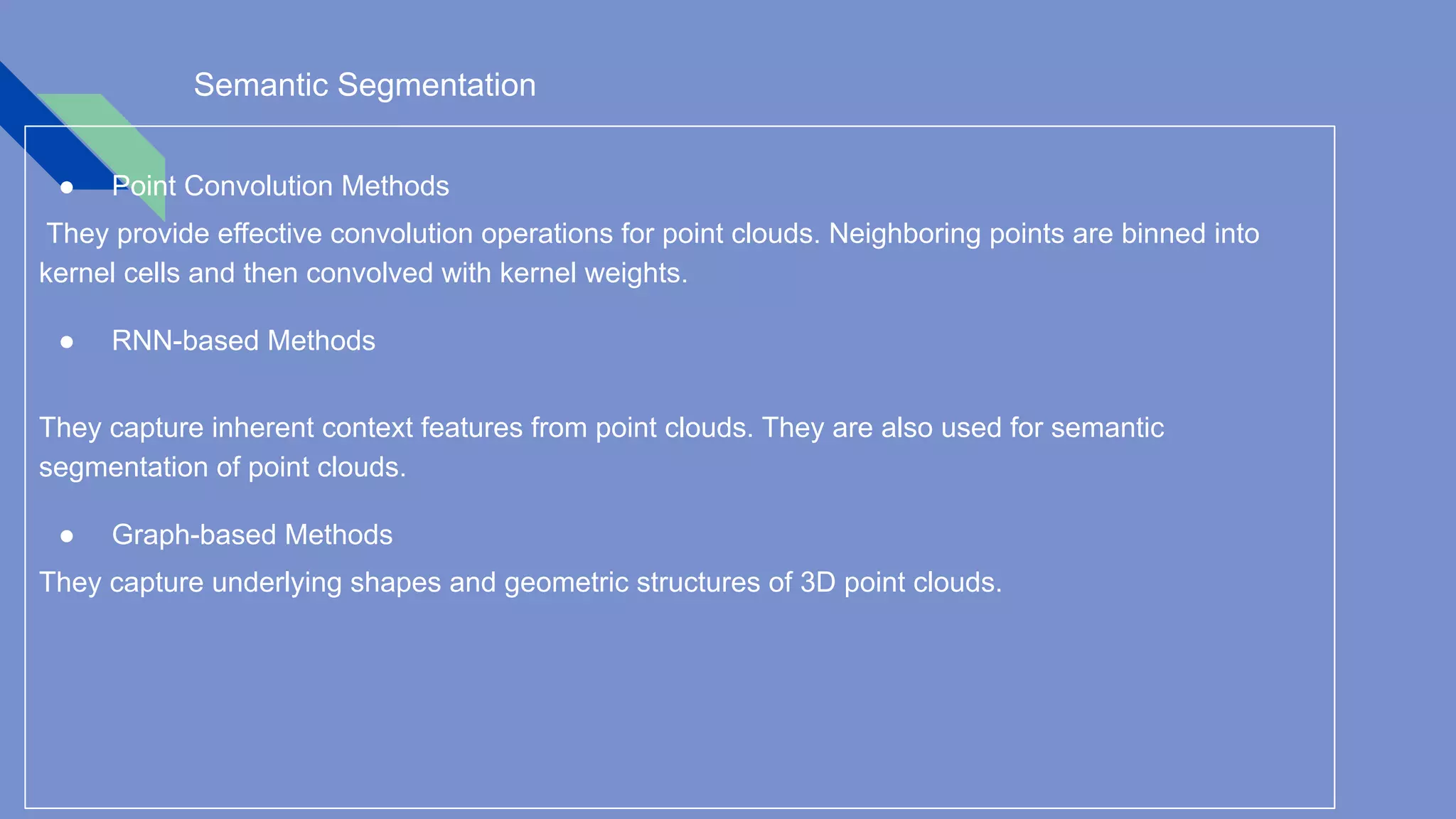 Deep learning for 3 d point clouds presentation | PDF