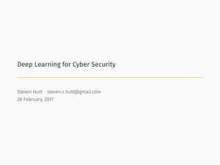 Deep Learning for Cyber Security | PDF