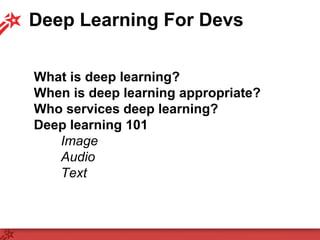 Deep learning for_devs | PPT