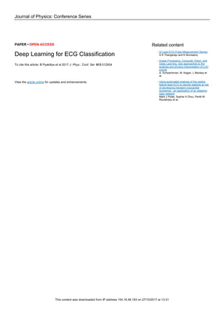 Deep learning for_ecg_classification | PDF