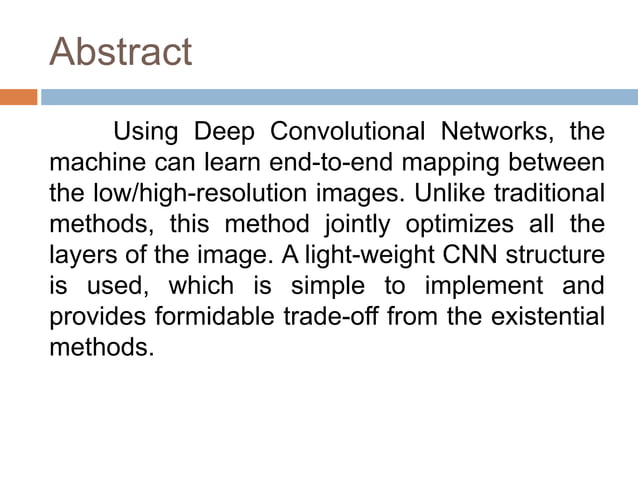 Deep Learning For Image Super Resolution Pptx Computer Networking Computing