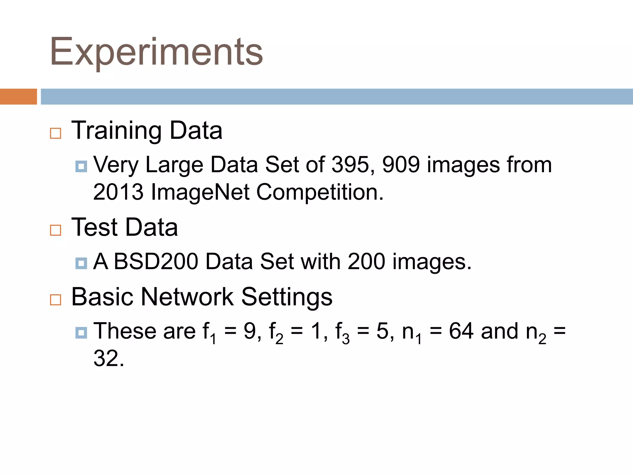 Deep learning for image super resolution | PPTX