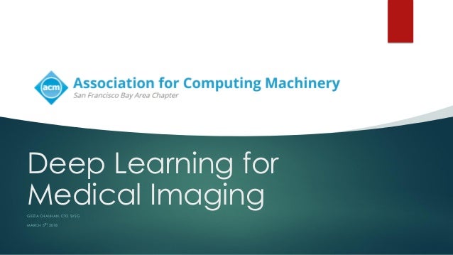 Deep learning for medical imaging