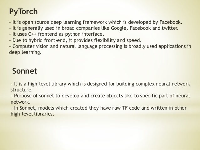 Deep learning framework | PPTX