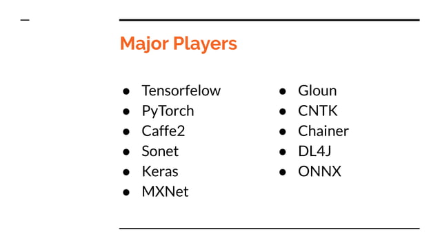 How To Choose A Deep Learning Framework Ppt