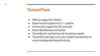 How to Choose a Deep Learning Framework | PPT