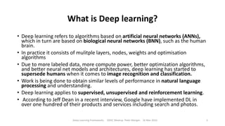 Deep Learning Frameworks slides | PDF