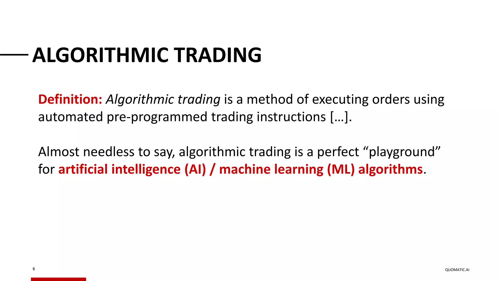 Deep learning in algorithmic trading | PPT