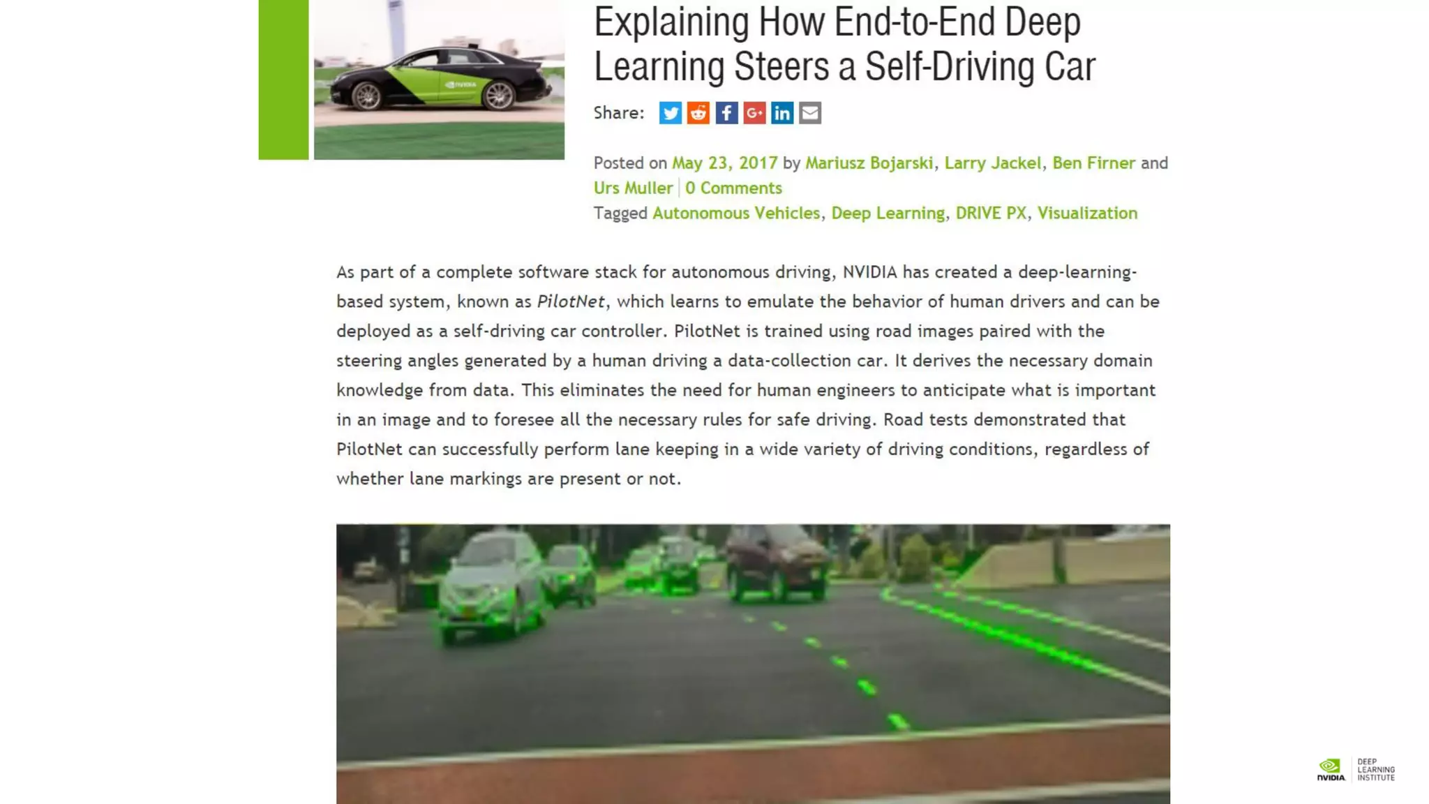 NVIDIA深度學習教育機構 (DLI): Deep Learning Institute | PDF