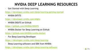 NVIDIA深度學習教育機構 (DLI): Deep Learning Institute | PPT