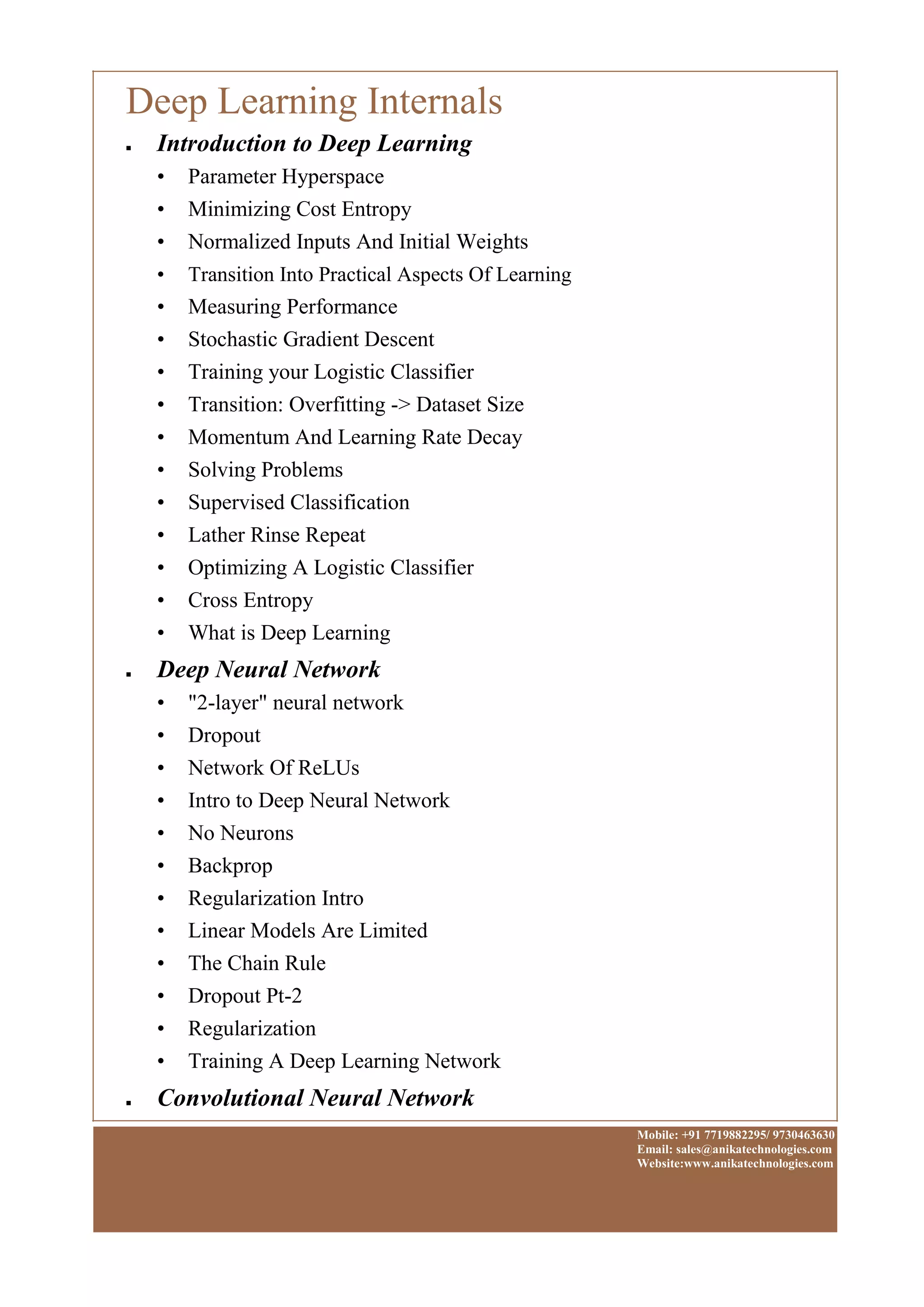 Deep learning internals | PDF