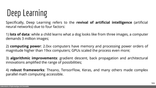 A gentle introduction to Deep Learning | PPT