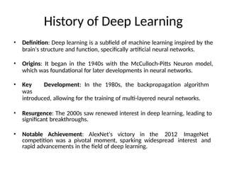 Introduction to deep Learning Fundamentals | PPTX