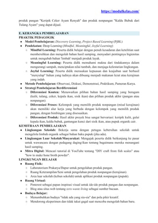 (Deep Learning) Modul Ajar Prakarya Pengolahan Kelas 9 Kurikulum ...