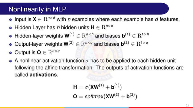 Deep Learning Module 2a Training Mlppptx