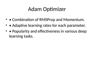deep learning ANN CNN RNN Optimizers Loss Functions | PPT