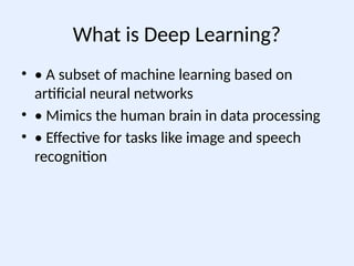 Deep Learning, Architecture Of Deep Learning | PPT