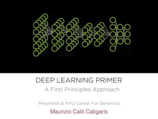 Deep Learning Primer: A First-Principles Approach | PPT