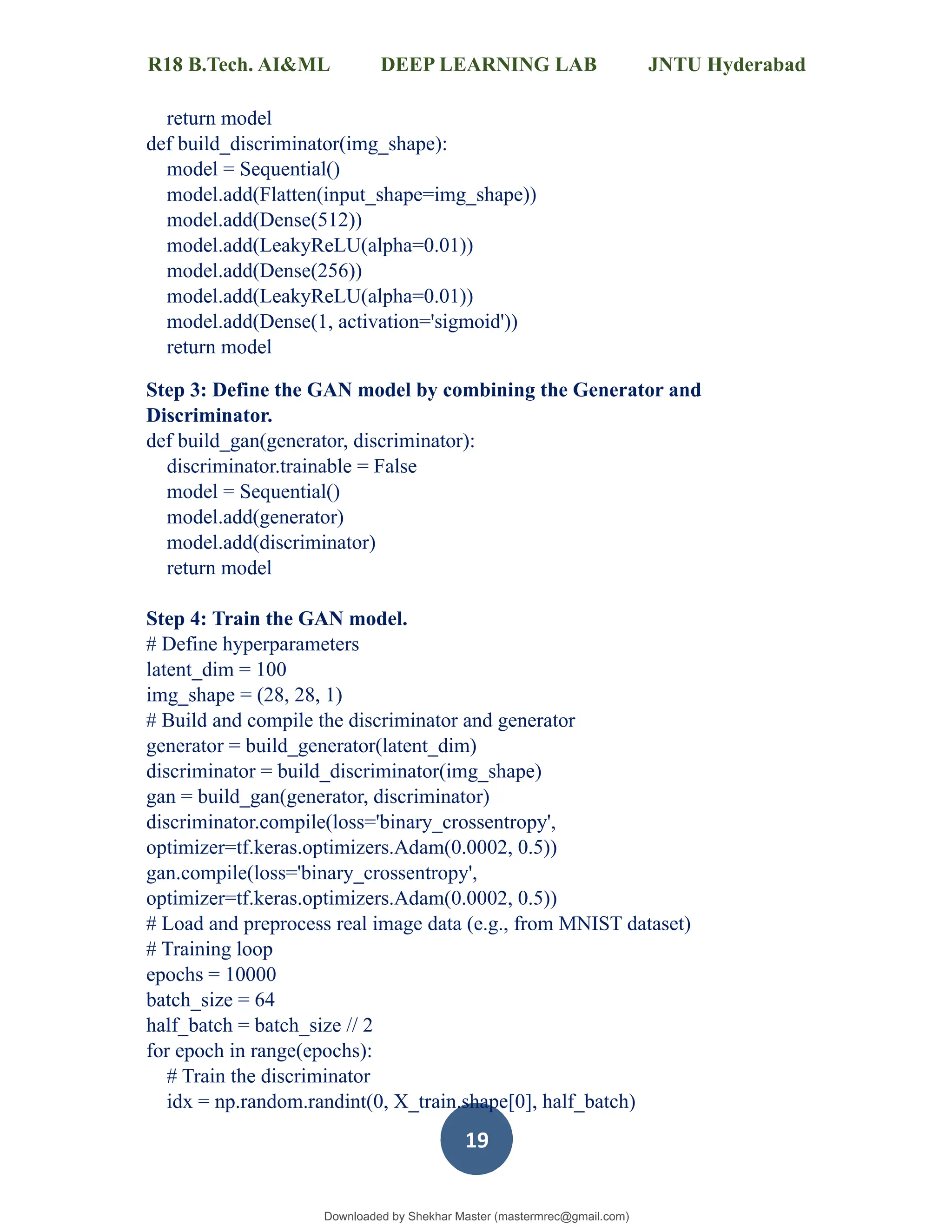 DEEP Learning R18 Jntuh LAB1 Manual2.pdf | Free Download