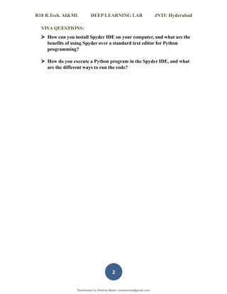 DEEP Learning R18 Jntuh LAB1 Manual2.pdf