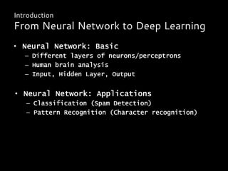 Introduction to Deep learning | PPT