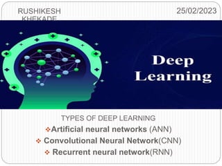 DEEP LEARNING model of rnn cnn_Rushi.pptx | Artificial Intelligence | Technology & Computing