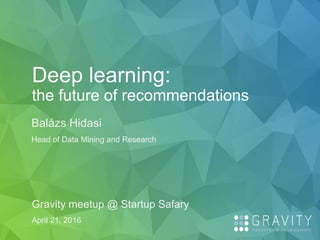 Deep learning: the future of recommendations | PPTX | Artificial ...