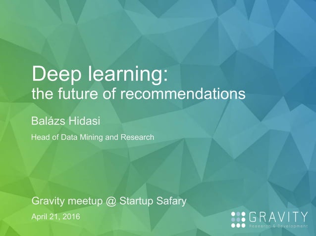 Deep learning: the future of recommendations | PPTX | Artificial Intelligence | Technology ...