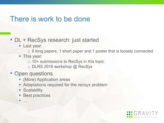 Deep learning: the future of recommendations | PPT