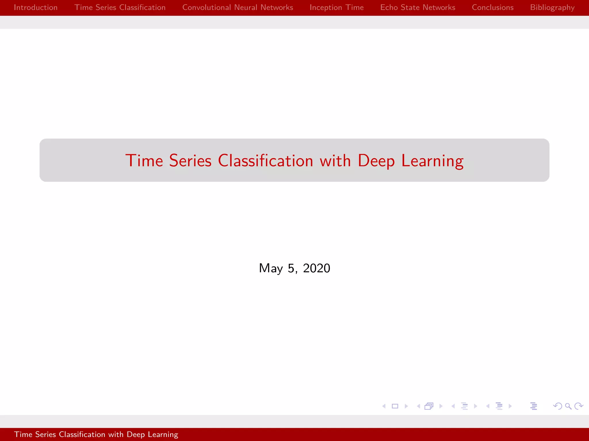 Time Series Classification with Deep Learning | Marco Del Pra | PPT Time Series Classification with Deep Learning | Marco Del Pra | PPT