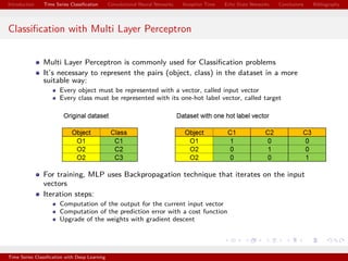 Time Series Classification with Deep Learning | Marco Del Pra | PPT